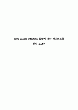 Time course infection 실험에 대한 바이러스학 분석 보고서-1페이지