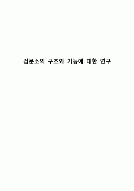 검문소의 구조와 기능에 대한 연구-1페이지