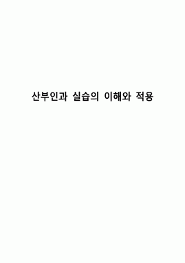 산부인과 실습의 이해와 적용-1페이지