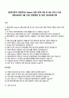 (현대자동차 면접족보) Feature 상품 전략-1페이지