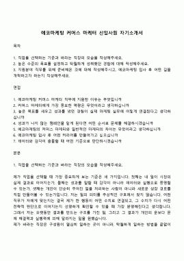 에코마케팅 커머스 마케터 신입사원 자기소개서-1페이지