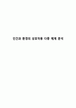 인간과 환경의 상호작용 다중 체계 분석-1페이지