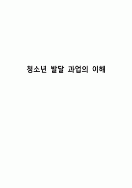청소년 발달 과업의 이해-1페이지