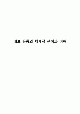 태보 운동의 체계적 분석과 이해-1페이지