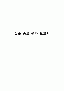 실습 종료 평가 보고서-1페이지