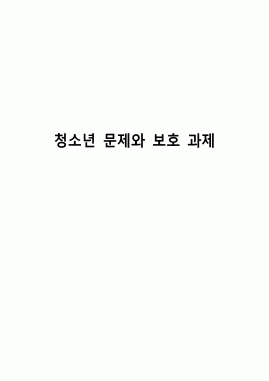 청소년 문제와 보호 과제-1페이지