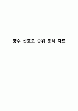 향수 선호도 순위 분석 자료-1페이지