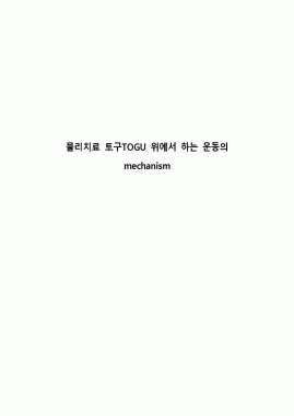 물리치료 토구TOGU 위에서 하는 운동의 mechanism-1페이지