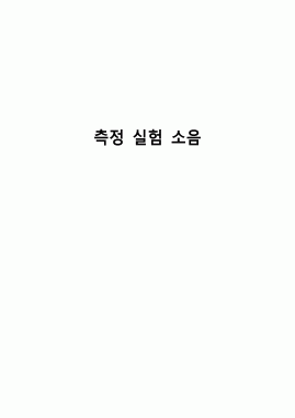측정 실험 소음-1페이지