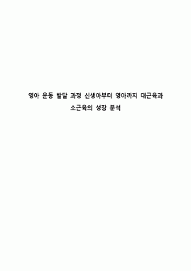 영아 운동 발달 과정 신생아부터 영아까지 대근육과 소근육의 성장 분석-1페이지