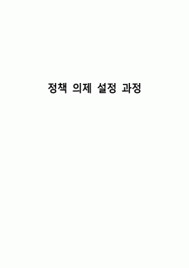 정책 의제 설정 과정-1페이지