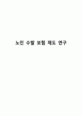 노인 수발 보험 제도 연구-1페이지
