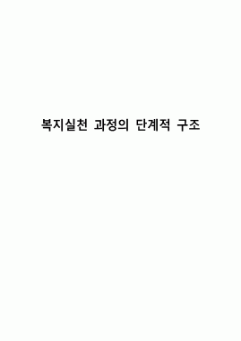 복지실천 과정의 단계적 구조-1페이지
