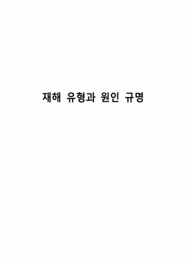 재해 유형과 원인 규명-1페이지