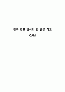 진폭 변환 방식의 한 종류 직교 QAM-1페이지