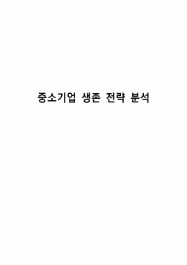 중소기업 생존 전략 분석-1페이지