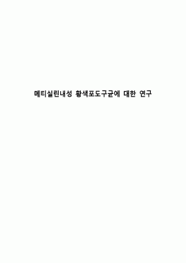 메티실린내성 황색포도구균에 대한 연구-1페이지