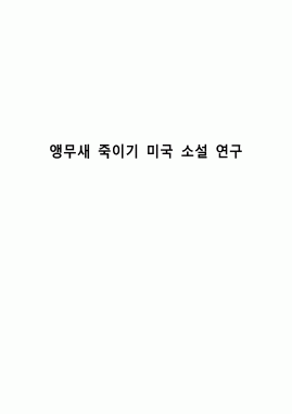 앵무새 죽이기 미국 소설 연구-1페이지