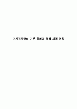 거시경제학의 기본 원리와 핵심 과제 분석-1페이지