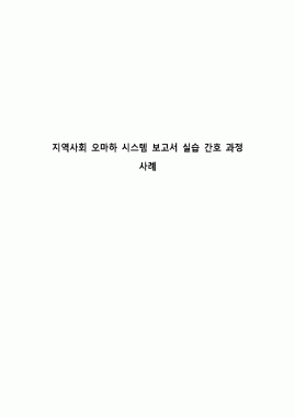 지역사회 오마하 시스템 보고서 실습 간호 과정 사례-1페이지