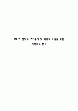 MRI와 전략적 구조주의 및 체계적 모델을 통한 가족치료 분석-1페이지
