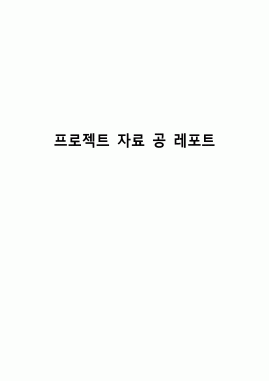 프로젝트 자료 공 레포트-1페이지