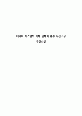 에너지 시스템의 이해 인체와 분류 유산소성 무산소성-1페이지