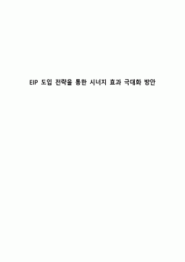 EIP 도입 전략을 통한 시너지 효과 극대화 방안-1페이지