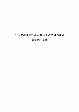 난민 문제의 원인과 사례 그리고 인권 실태와 대처방안 분석-1페이지