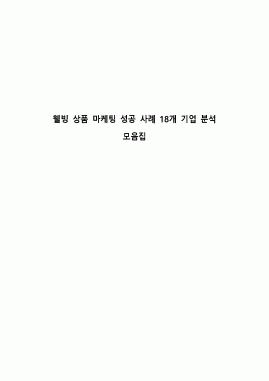 웰빙 상품 마케팅 성공 사례 18개 기업 분석 모음집-1페이지