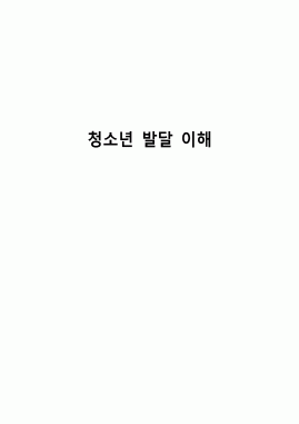 청소년 발달 이해-1페이지