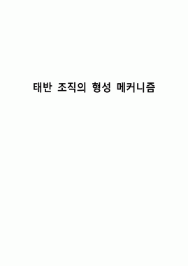 태반 조직의 형성 메커니즘-1페이지