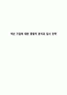 넥슨 기업에 대한 종합적 분석과 입사 전략-1페이지