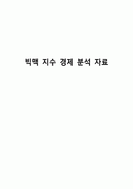 빅맥 지수 경제 분석 자료-1페이지