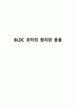 BLDC 모터의 원리와 응용-1페이지