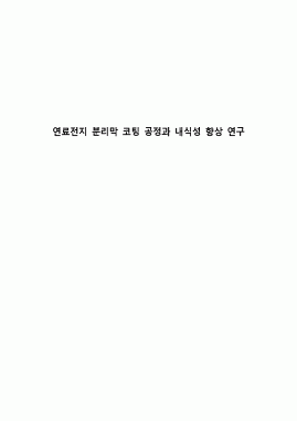 연료전지 분리막 코팅 공정과 내식성 향상 연구-1페이지