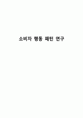 소비자 행동 패턴 연구-1페이지