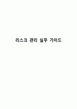 리스크 관리 실무 가이드-1페이지