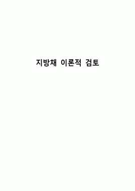 지방채 이론적 검토-1페이지