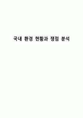 국내 환경 현황과 쟁점 분석-1페이지