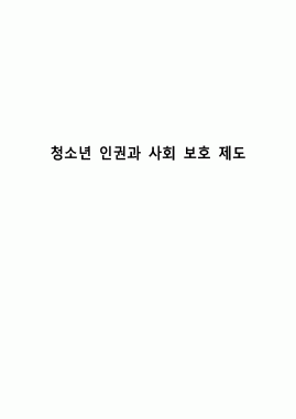 청소년 인권과 사회 보호 제도-1페이지