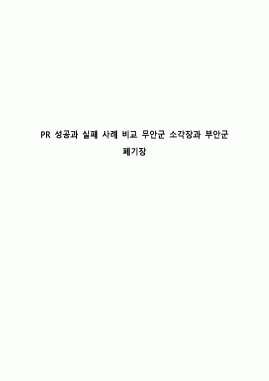 PR 성공과 실패 사례 비교 무안군 소각장과 부안군 폐기장-1페이지