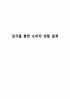 감각을 통한 소비자 경험 설계-1페이지