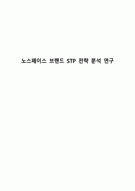 노스페이스 브랜드 STP 전략 분석 연구-1페이지