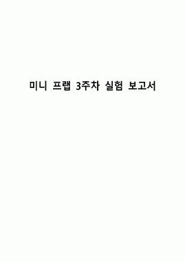 미니 프랩 3주차 실험 보고서-1페이지