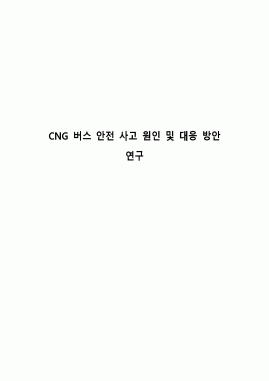 CNG 버스 안전 사고 원인 및 대응 방안 연구-1페이지