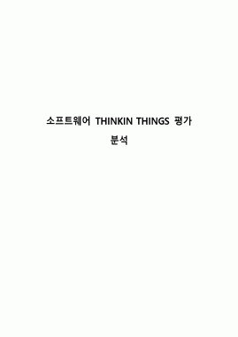 소프트웨어 THINKIN THINGS 평가 분석-1페이지