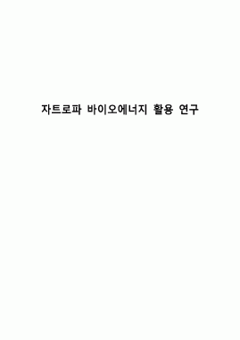 자트로파 바이오에너지 활용 연구-1페이지