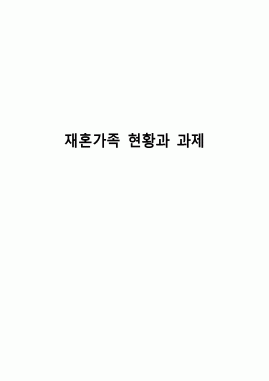 재혼가족 현황과 과제-1페이지