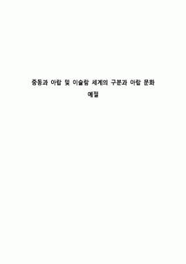중동과 아랍 및 이슬람 세계의 구분과 아랍 문화 예절-1페이지